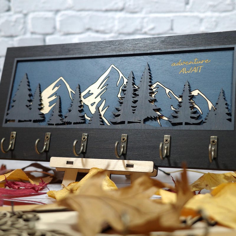 Wall Mount Wooden Key Holder - Etsy