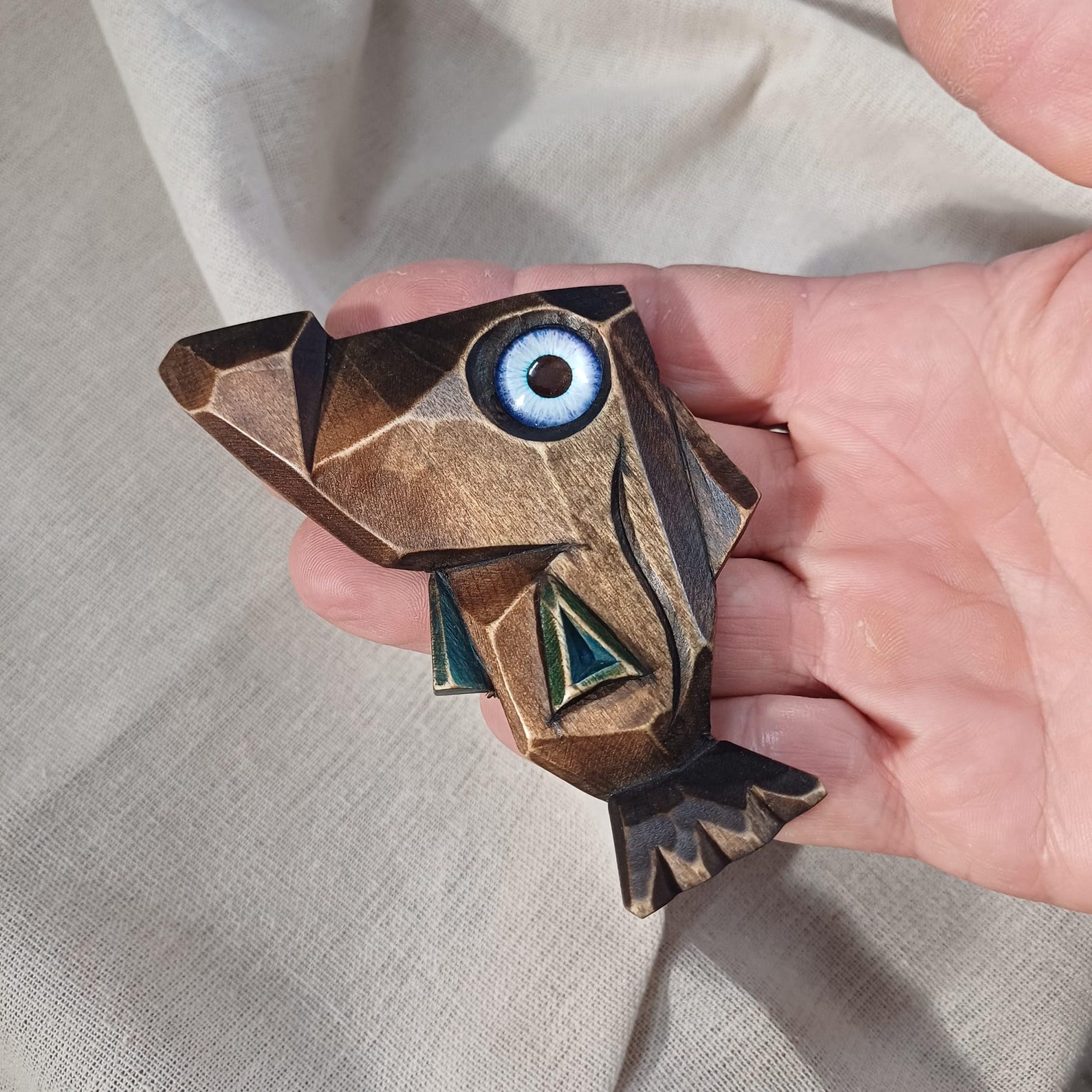 Amazing Fish - Carved From Wood / Fridge Magnet / Wood Carving / - Etsy