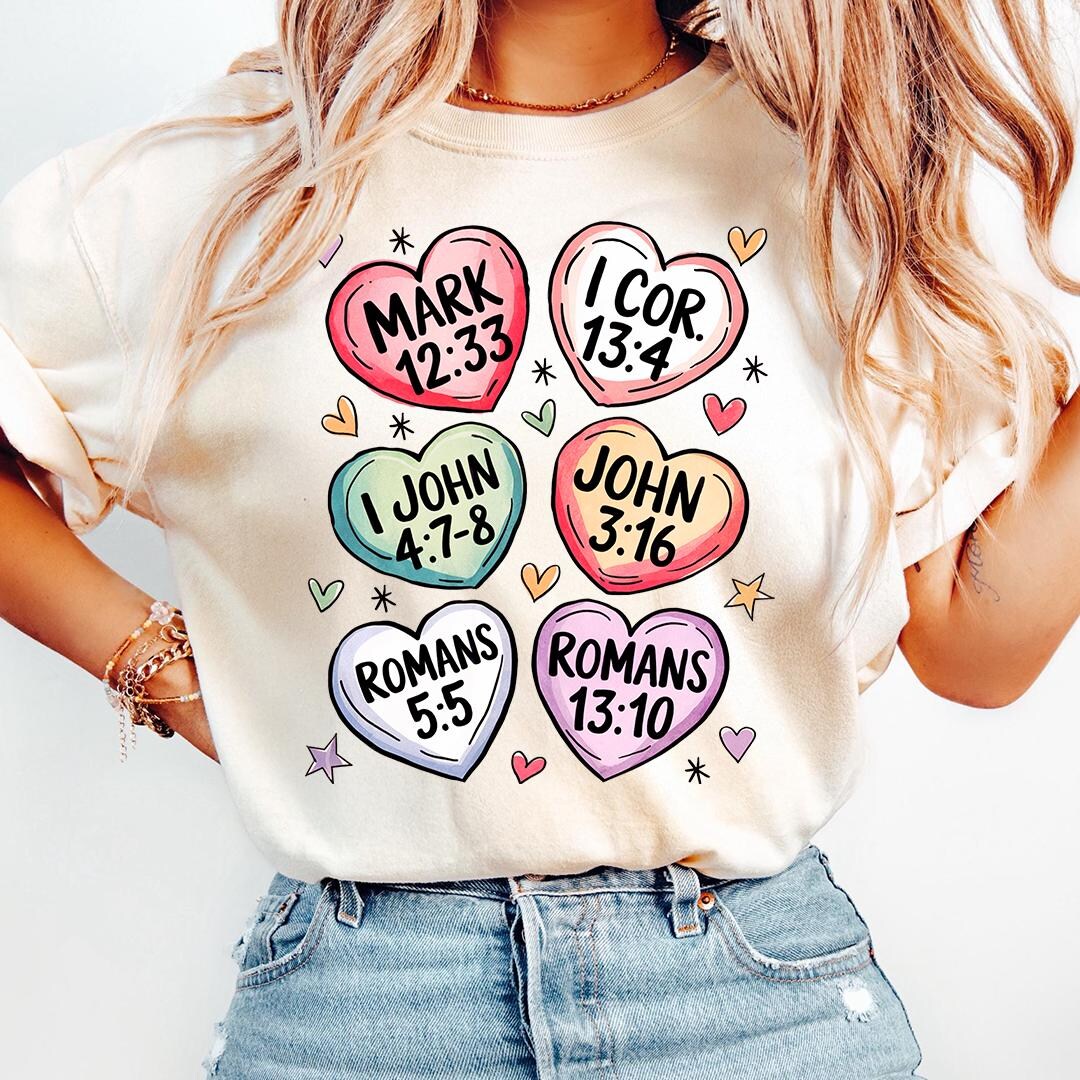 Bible Verse Hearts PNG SVG, Christian Valentine's Day, Religious T ...