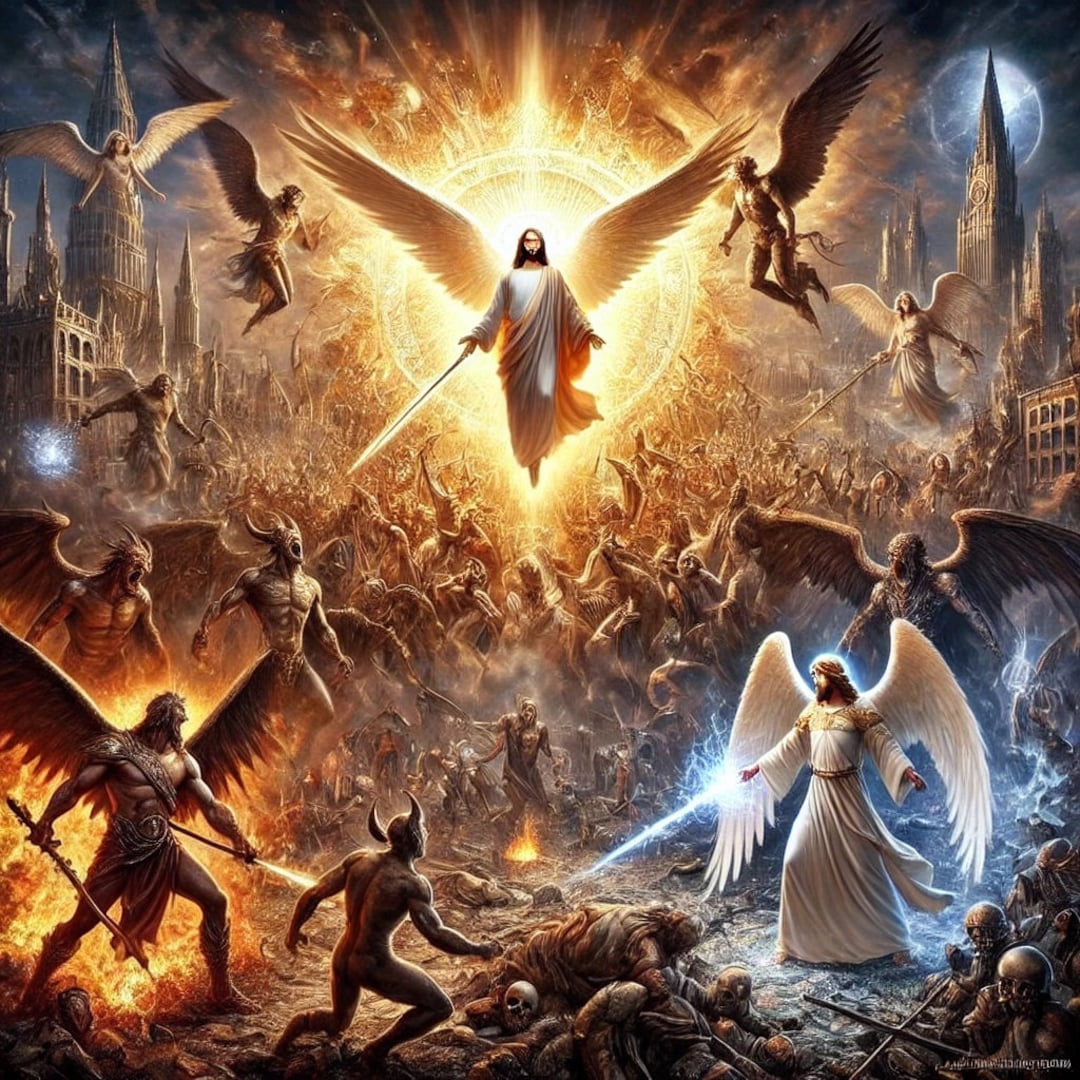 Final Battle on Earth: Intense Battle Between Jesus and the Archangels ...