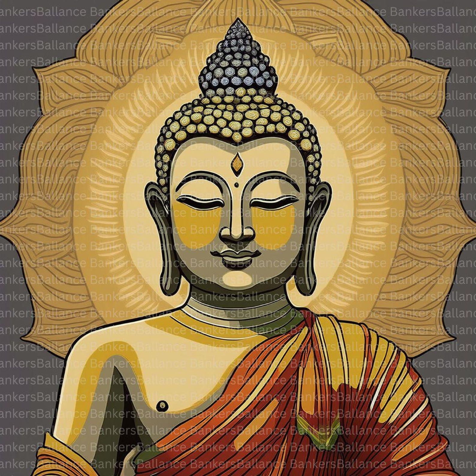 27 Buddha Clip Art Bundle Orange, Brown, Black & White Monk Art ...