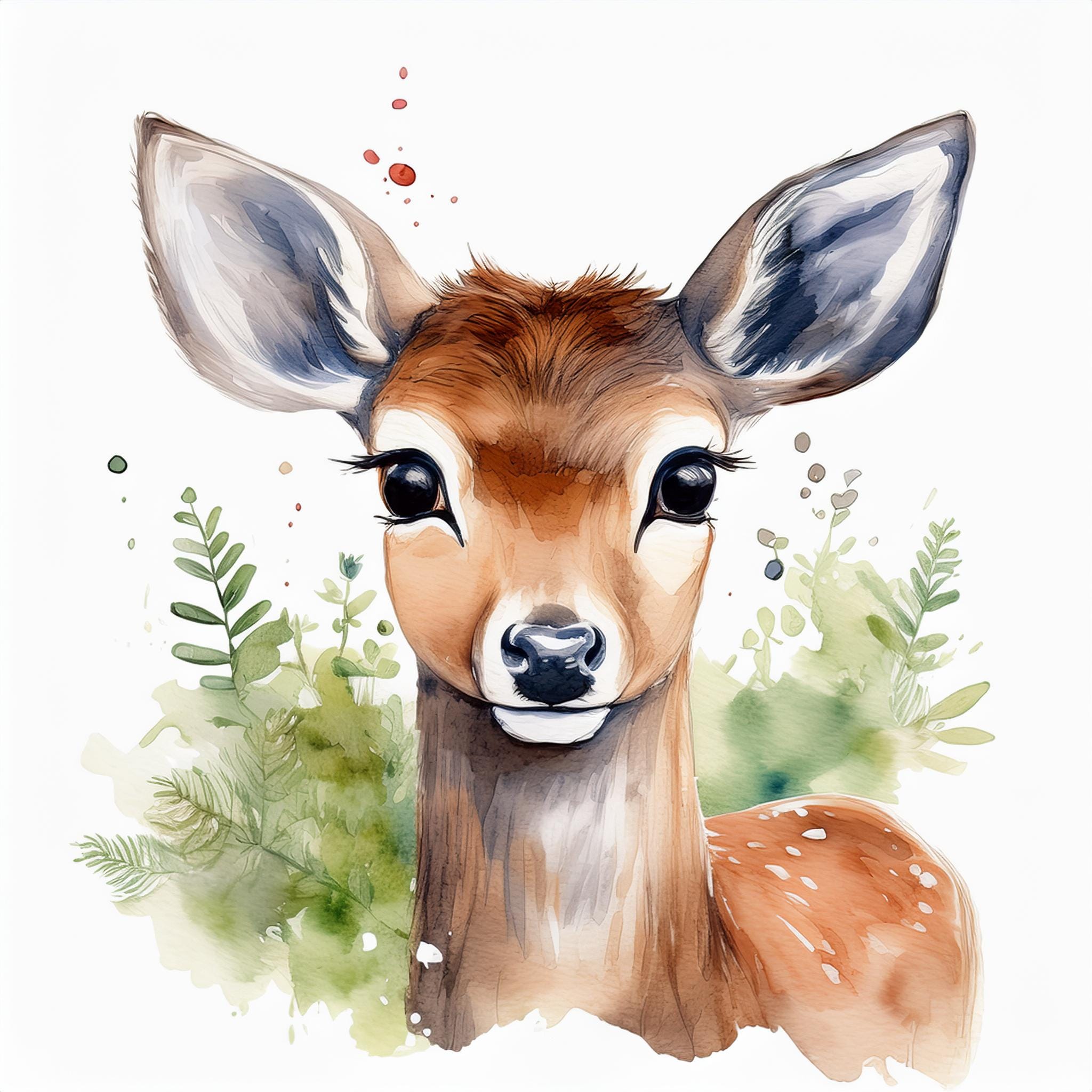 14 Deer and Doe Clipart Forest Animal Art High-quality 1:1 JPEG - Etsy