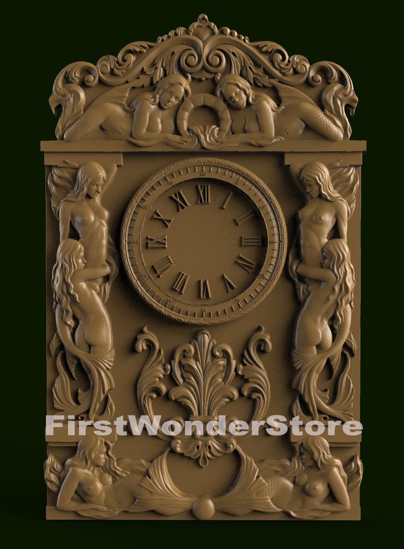 68 Pcs 3D STL Models of Decorative Pattern Watches Clocks Theme for CNC ...