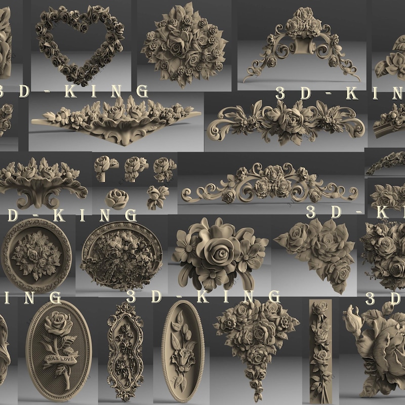 Rose Stl Files for 3d Printing - Etsy