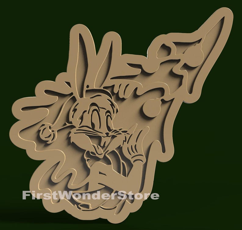 8 Pcs 3D STL Models of Rabbit & Hare Theme for CNC Router, Engraver ...