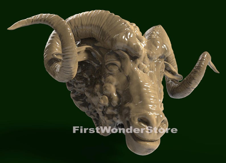 23 Pcs 3D STL Models of Bull Cow Goat Theme for CNC Router, Engraver ...