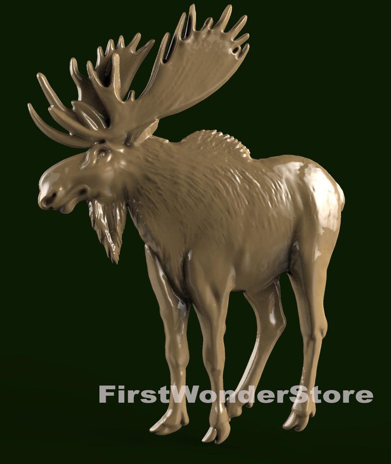 38 Pcs 3D STL Models Deer Goat & Moose Theme for CNC Router, Engraver ...