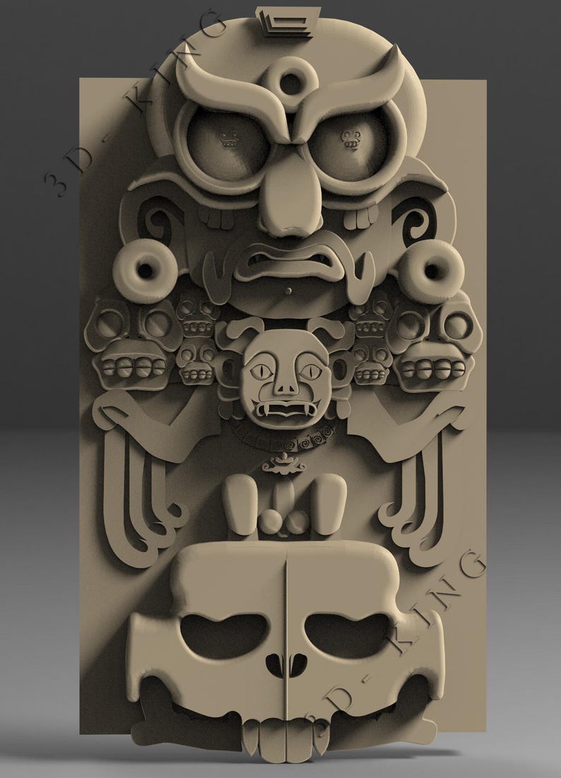Aztec & Maya 3D STL Models for CNC Router, Engraver, 3D Printer, Aspire ...