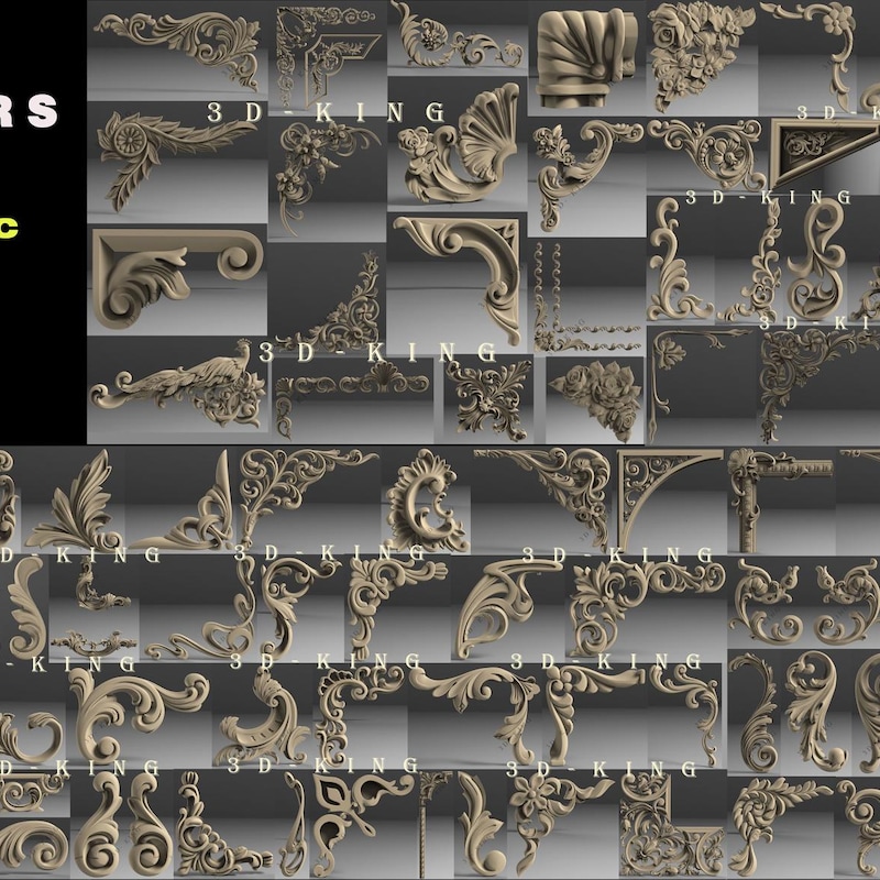 3d Stl Cnc Files Corners - Etsy