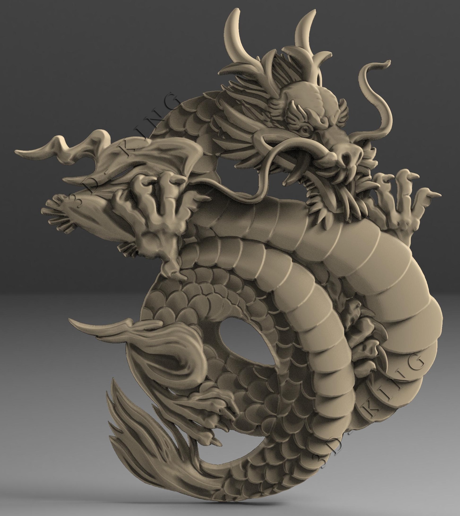 20 Pcs 3D STL Models of Asian Dragons Theme Decorations for CNC Router ...