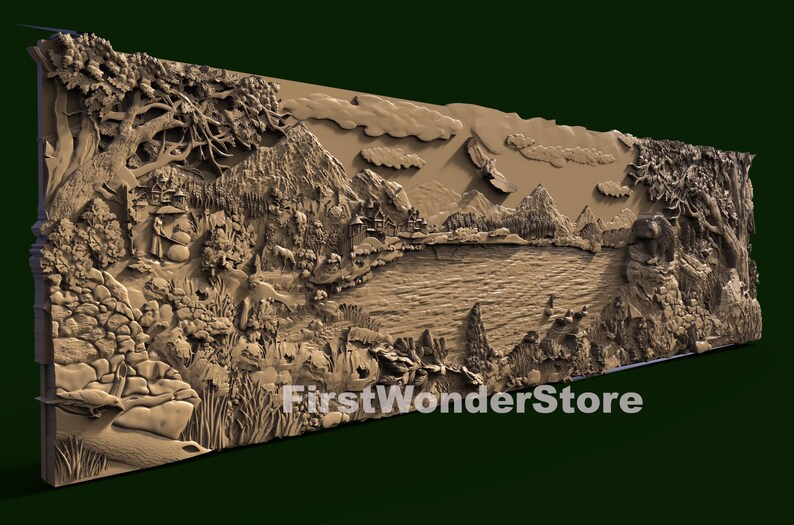 Wild Nature 3D STL Model: CNC Router Engraver Carving - Etsy