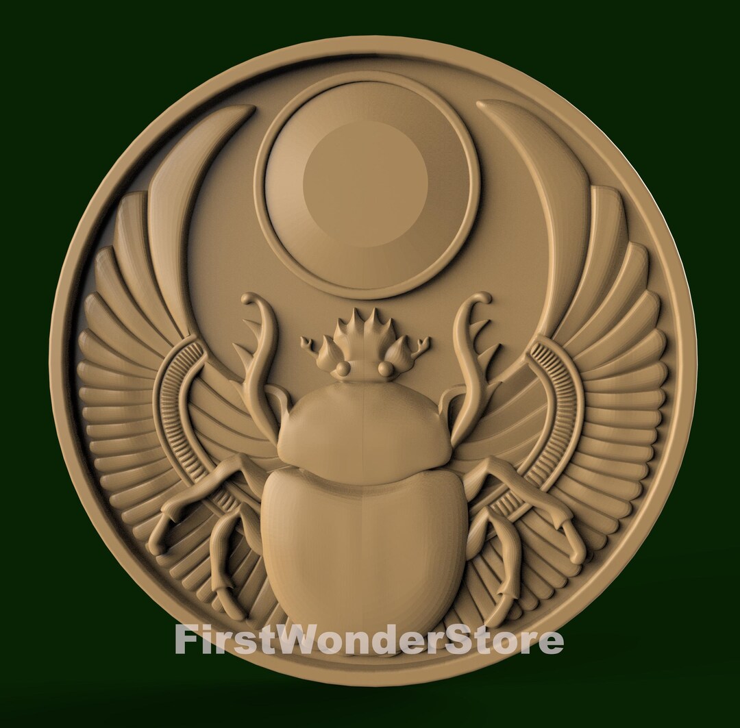 3D STL Model 17 the Scarab Bug for CNC Router Engraver Carving Machine ...