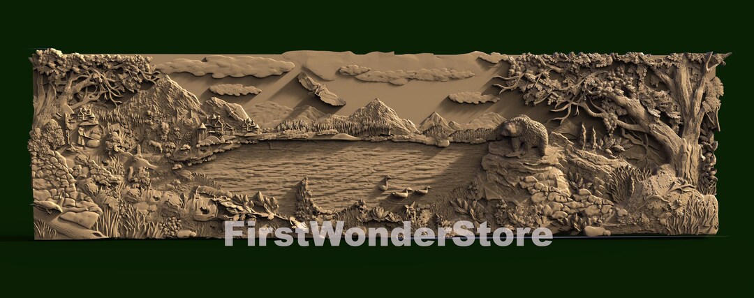 Wild Nature 3D STL Model: CNC Router Engraver Carving - Etsy