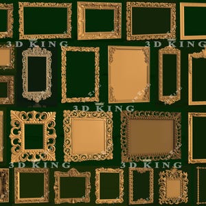 245 Pcs 3D STL Models of Square Rectangle Frames & Borders for CNC ...