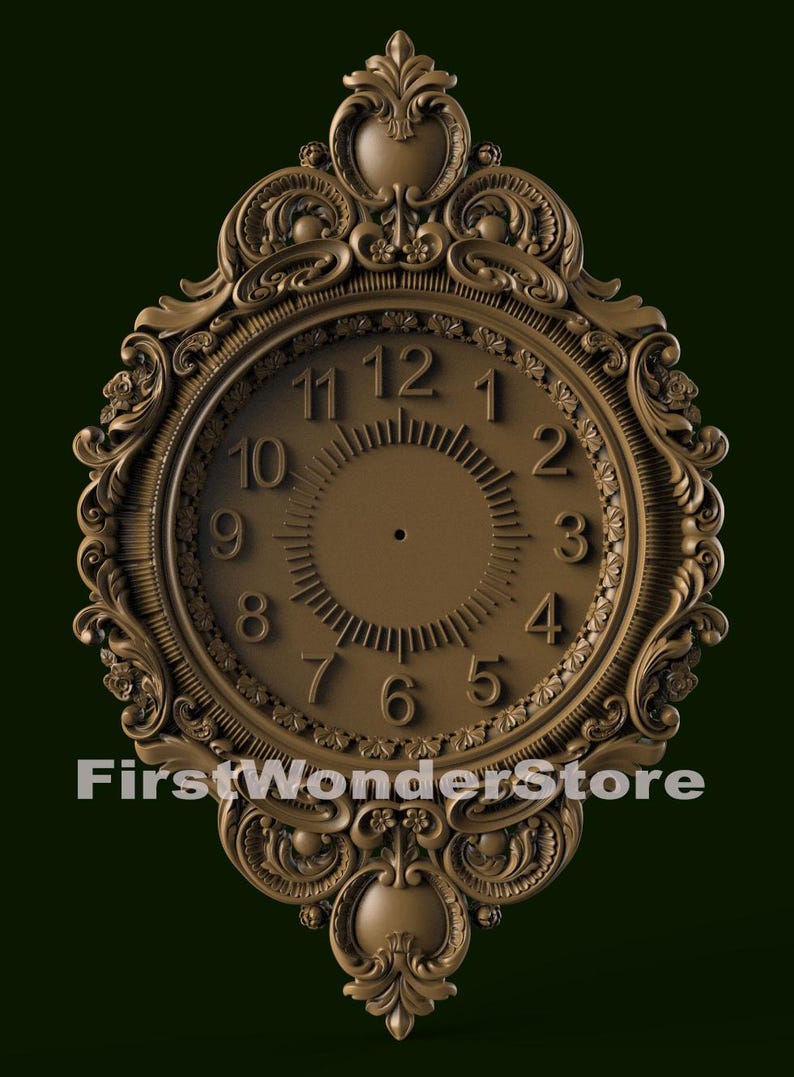 68 Pcs 3D STL Models of Decorative Pattern Watches Clocks Theme for CNC ...