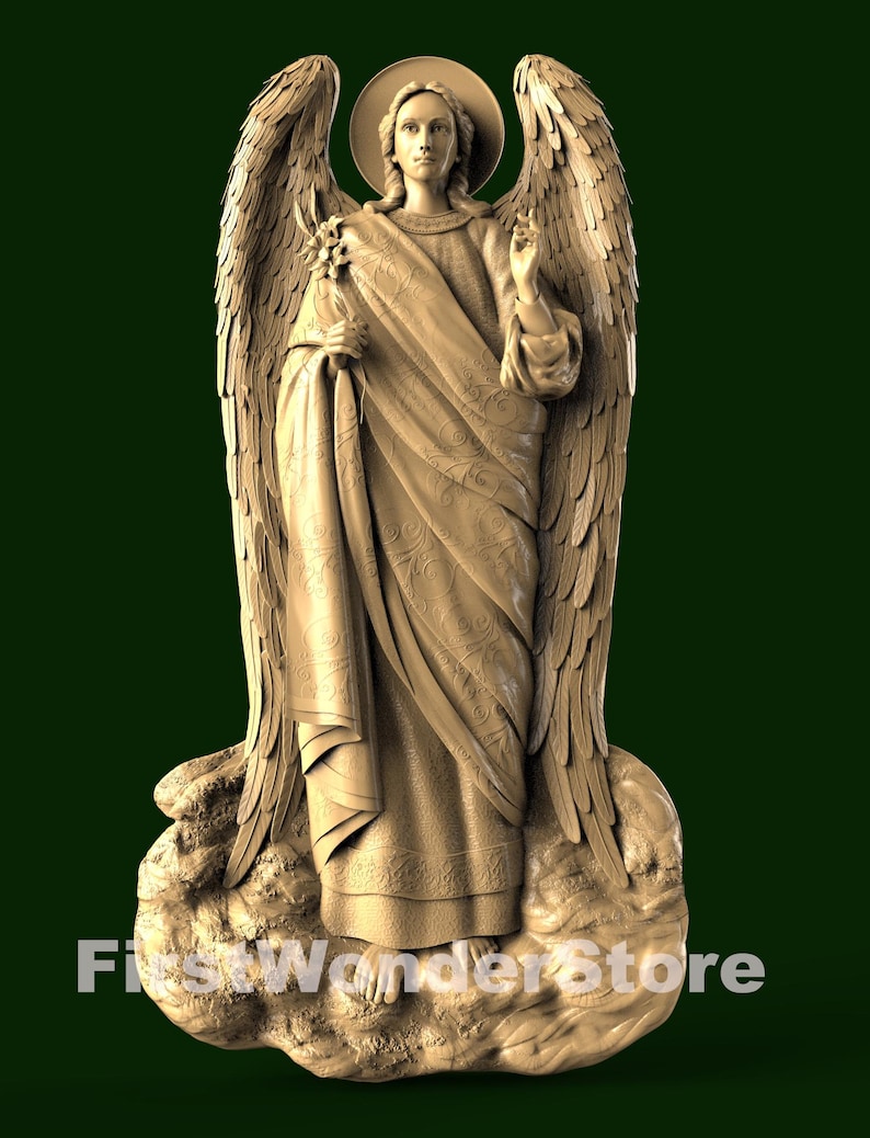3D STL Model of Archangel Gabriel for CNC Router, Engraver, Carving ...