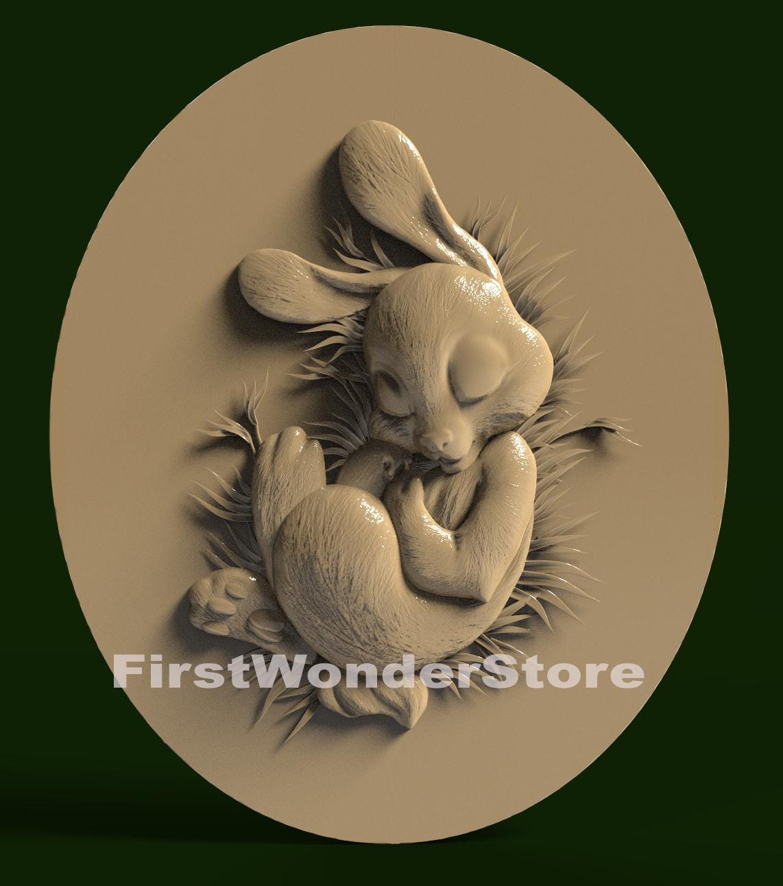 8 Pcs 3D STL Models of Rabbit & Hare Theme for CNC Router, Engraver ...