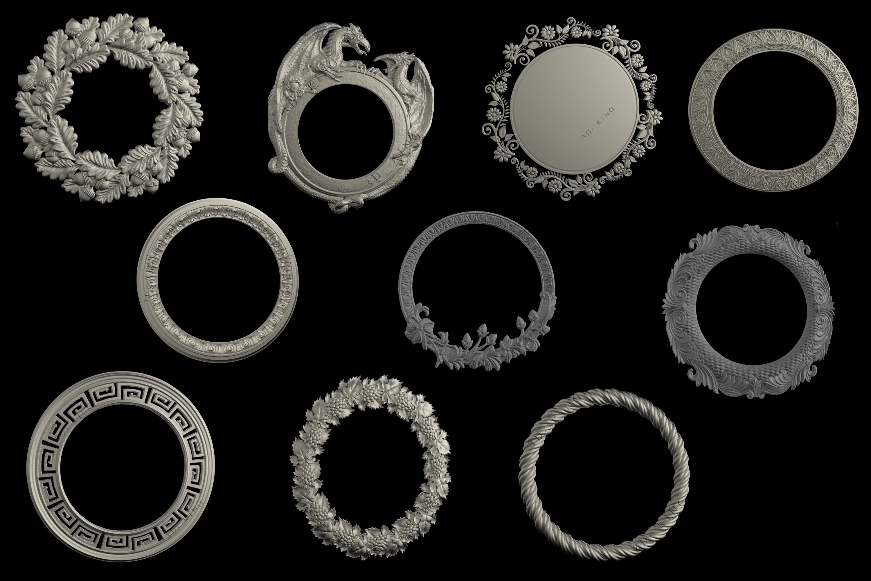 Circle Frames 3D STL Models for CNC Router (68 Pcs) - Etsy