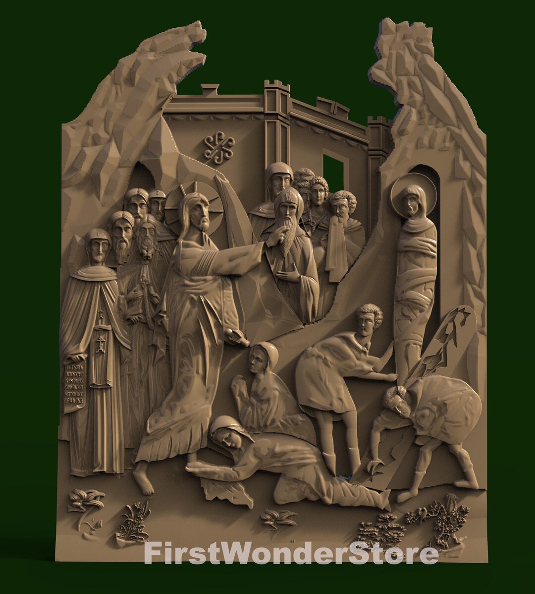 3D STL Model of the Resurrection of Lazarus for CNC Router, Engraver ...