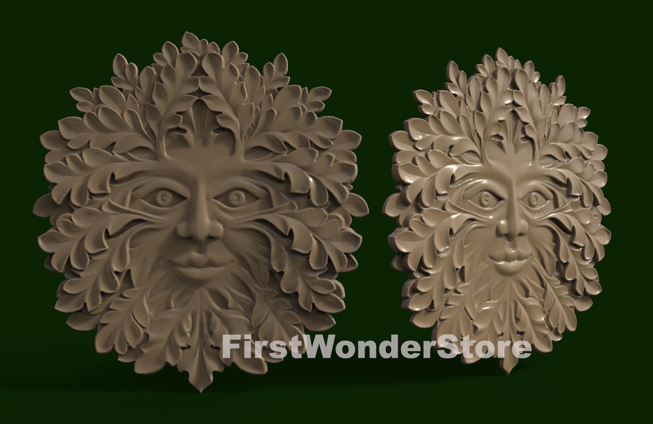 8 Pcs of 3D STL Models of Different Trees & Forest Masks for CNC Router ...