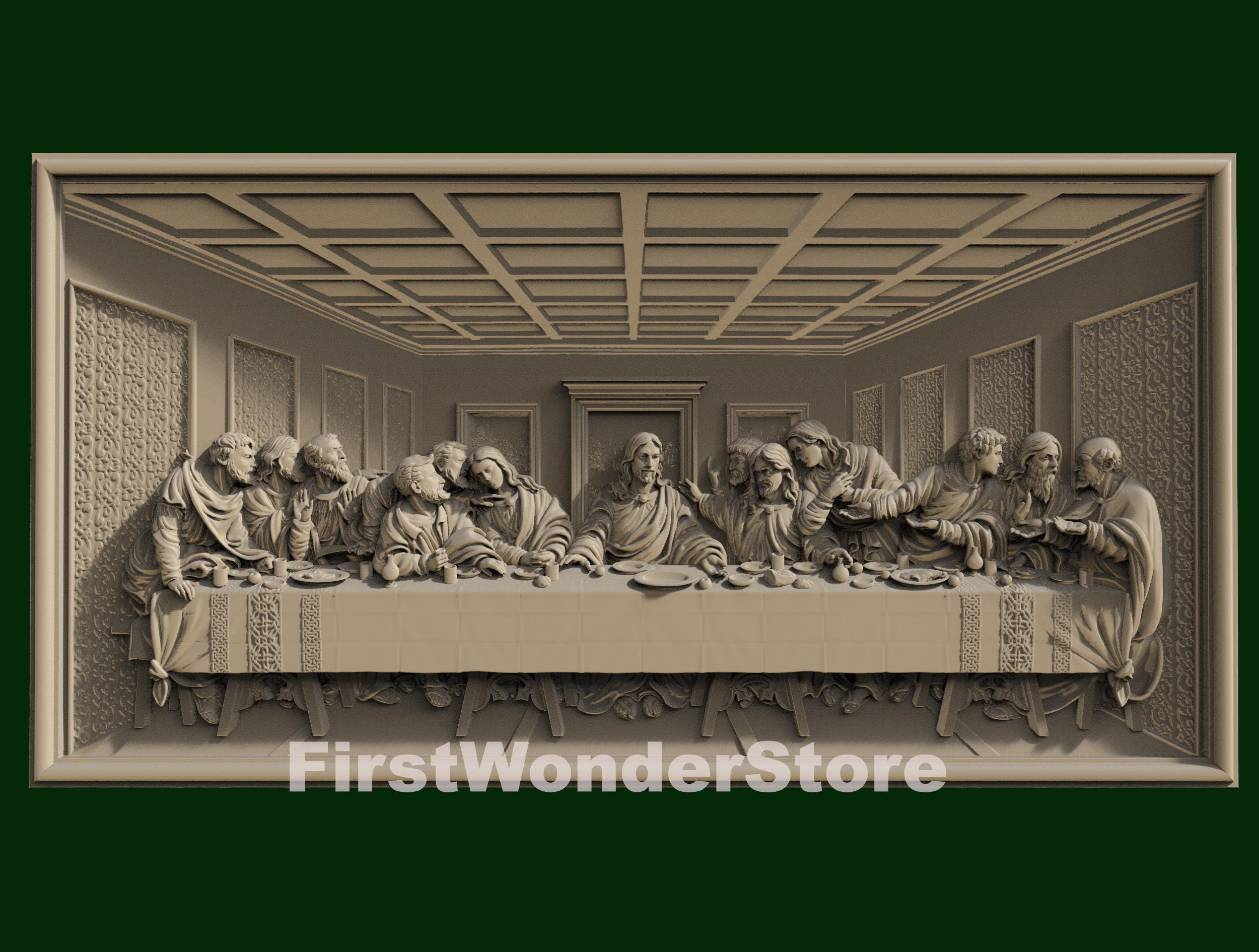The Last Supper 3D STL Model for CNC Router Engraver Carving Machine 3d ...