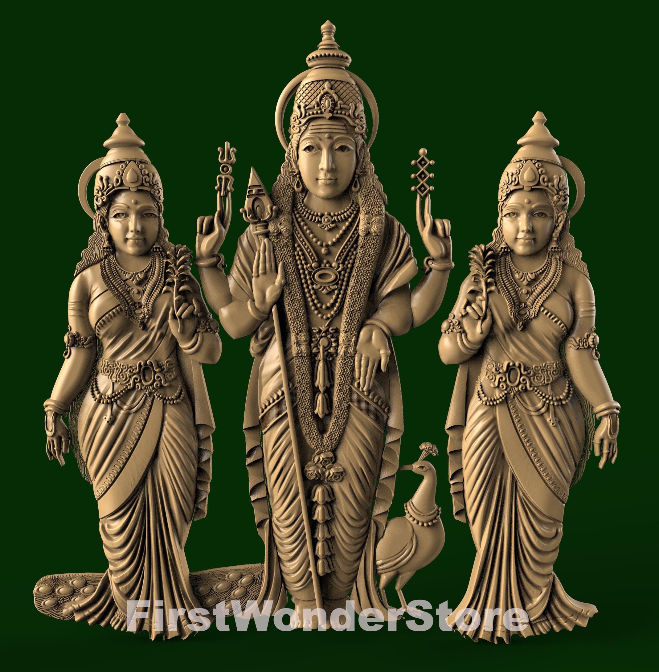 41 Pcs 3D STL Models God of Asian India Theme for CNC Router, Engraver ...