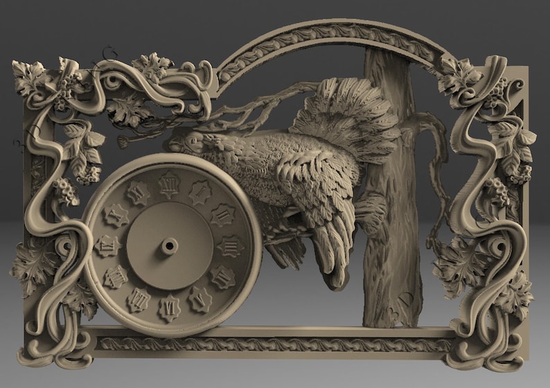 12 Pcs 3D STL Models of Wall Clocks Watches Decorative Animals Theme ...