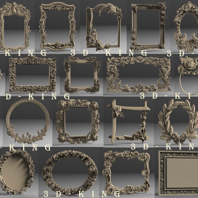 Wood Carving Flower Frame - Etsy