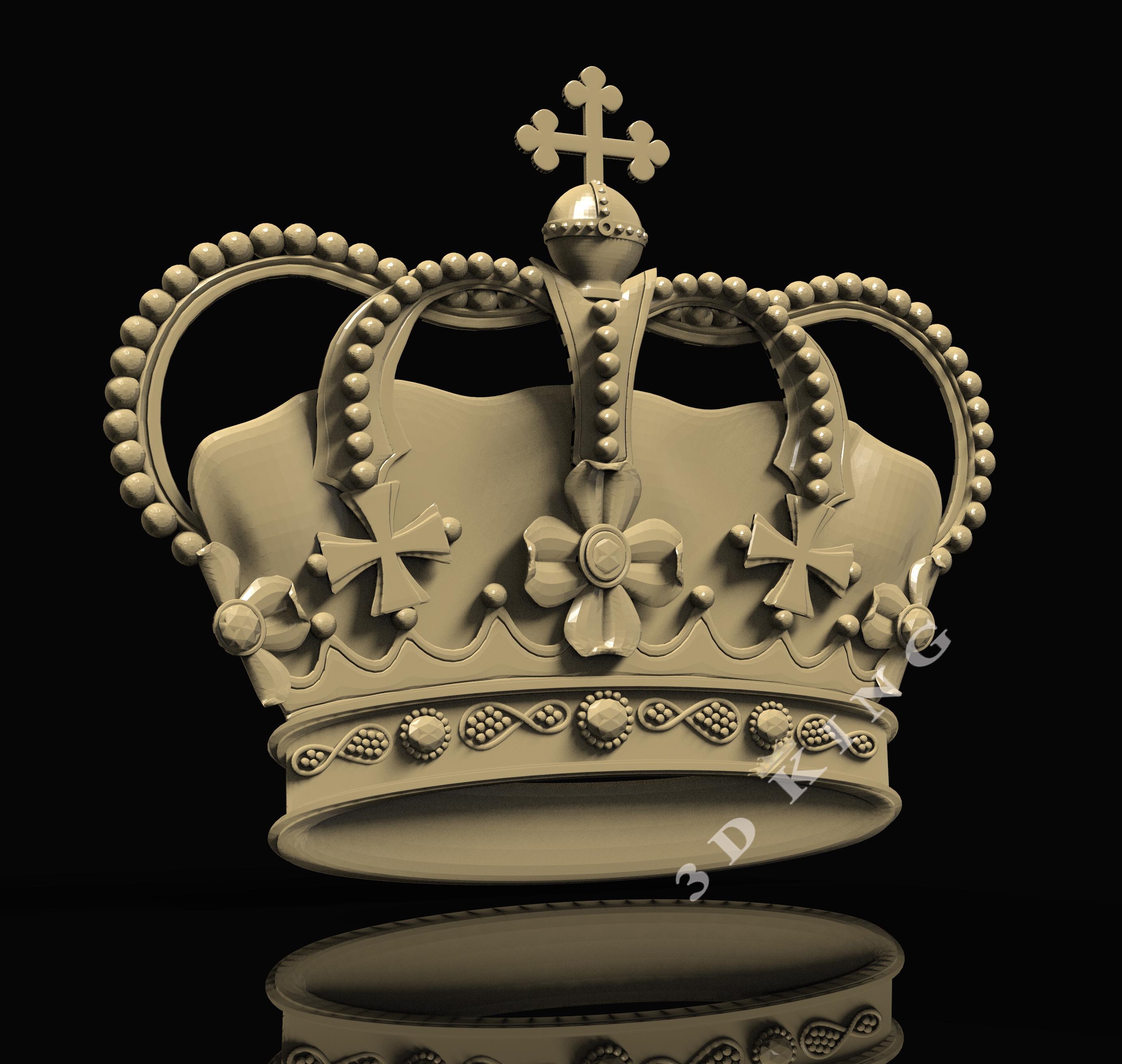 6 Pcs 3D STL Models of Crown Coronal Decorations Theme for CNC Router ...