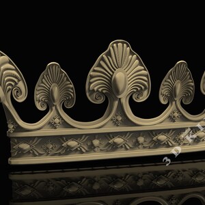 6 Pcs 3D STL Models of Crown Coronal Decorations Theme for CNC Router ...