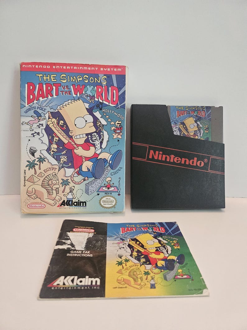 Bart Simpson Vs. the World, the Simpsons, NES, CIB, Tested see Video ...