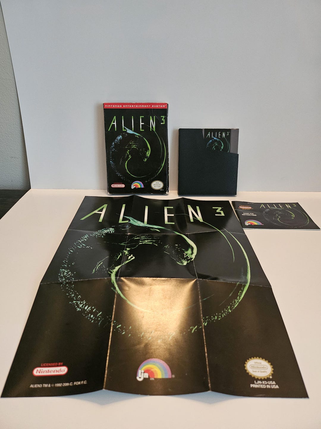 Alien 3 NES, Complete With Box, Manual, and Poster. Very Rare and ...