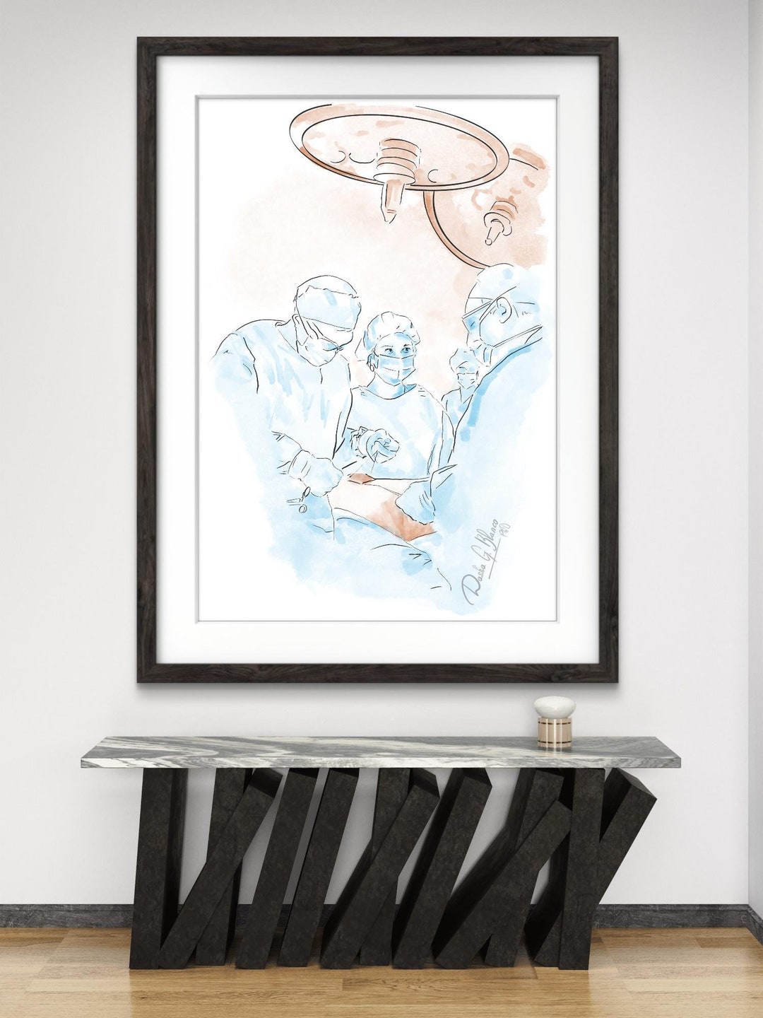 Medical Decor Digital Surgery Art Print Anatomical Illustration Doctor ...