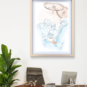 Medical Decor Digital Surgery Art Print Anatomical Illustration Doctor ...