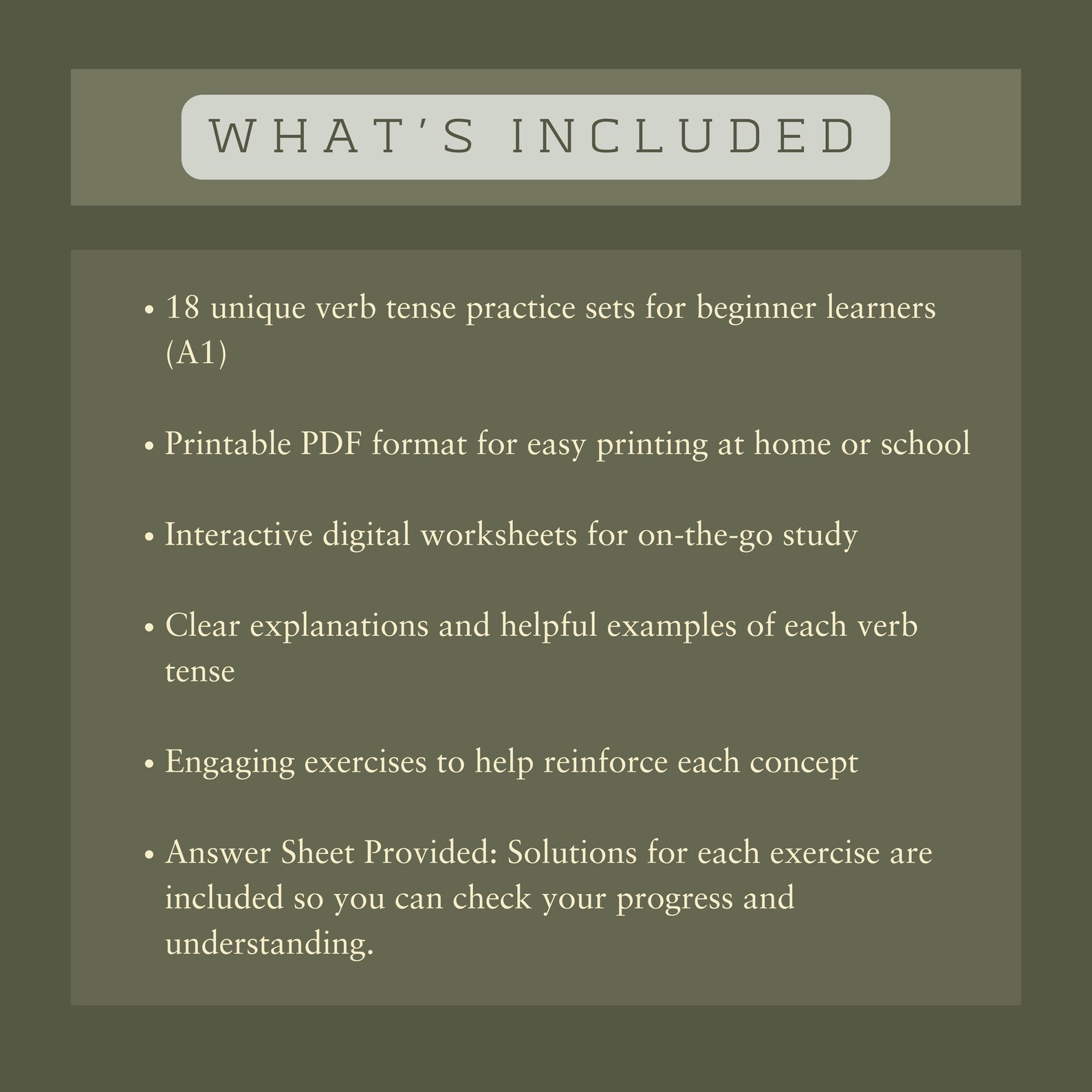 English Worksheet - 18 Verb Tenses Practice Sets - Beginner A1 English ...