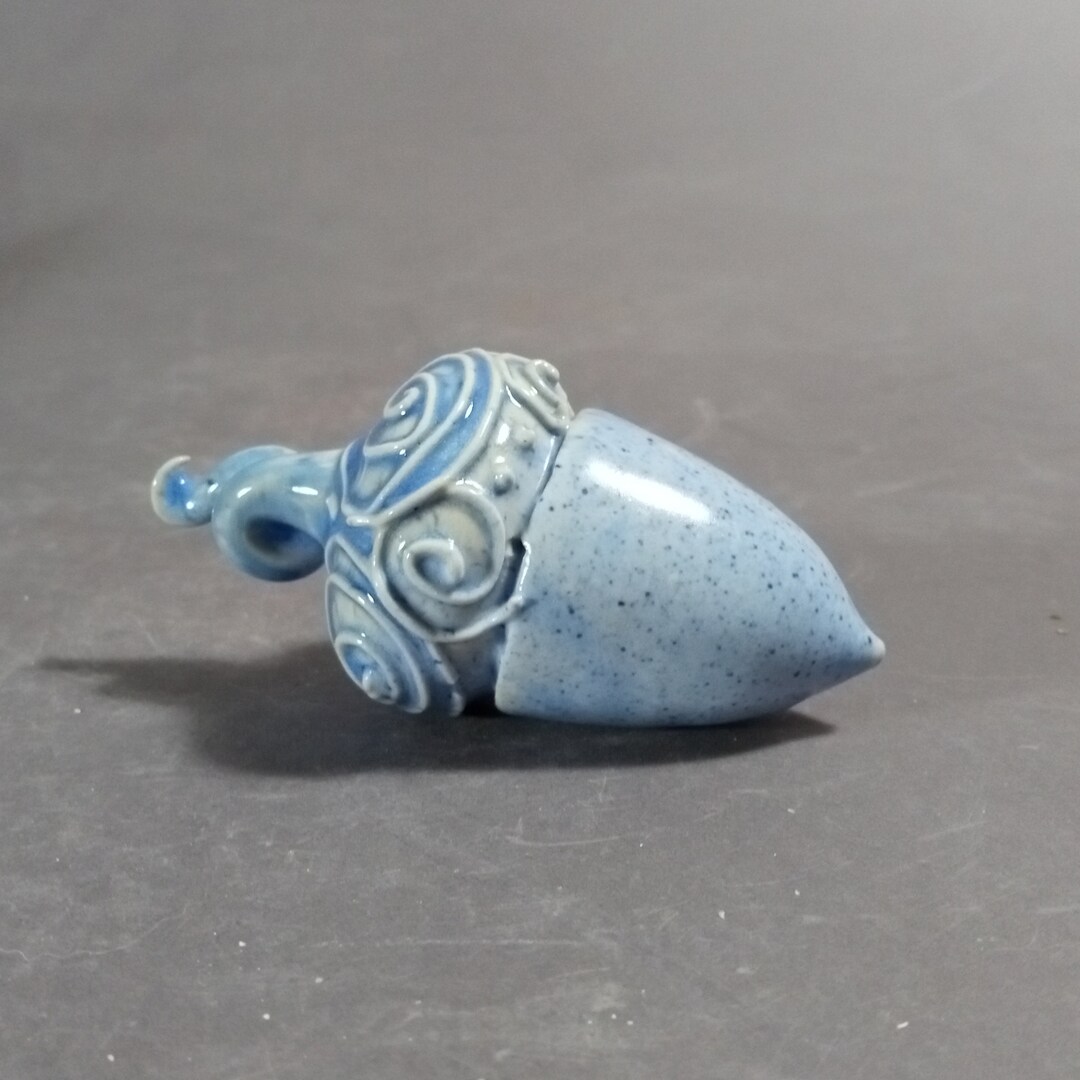 Blue Acorn, Acorn Sculpture, One of a Kind, Pottery Acorn - Etsy