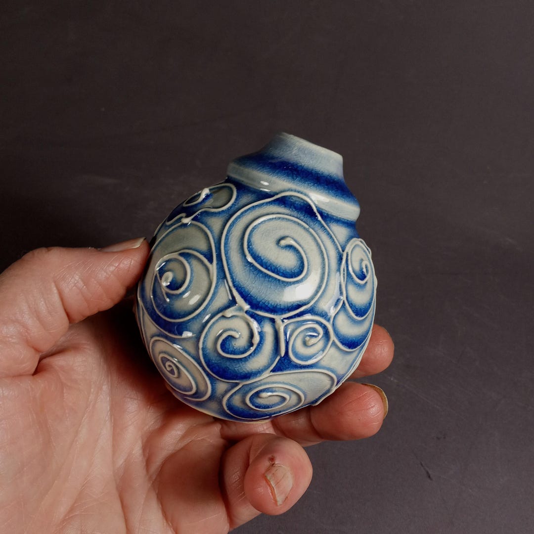 Small Blue Vase, Pottery Vase, One of a Kind - Etsy