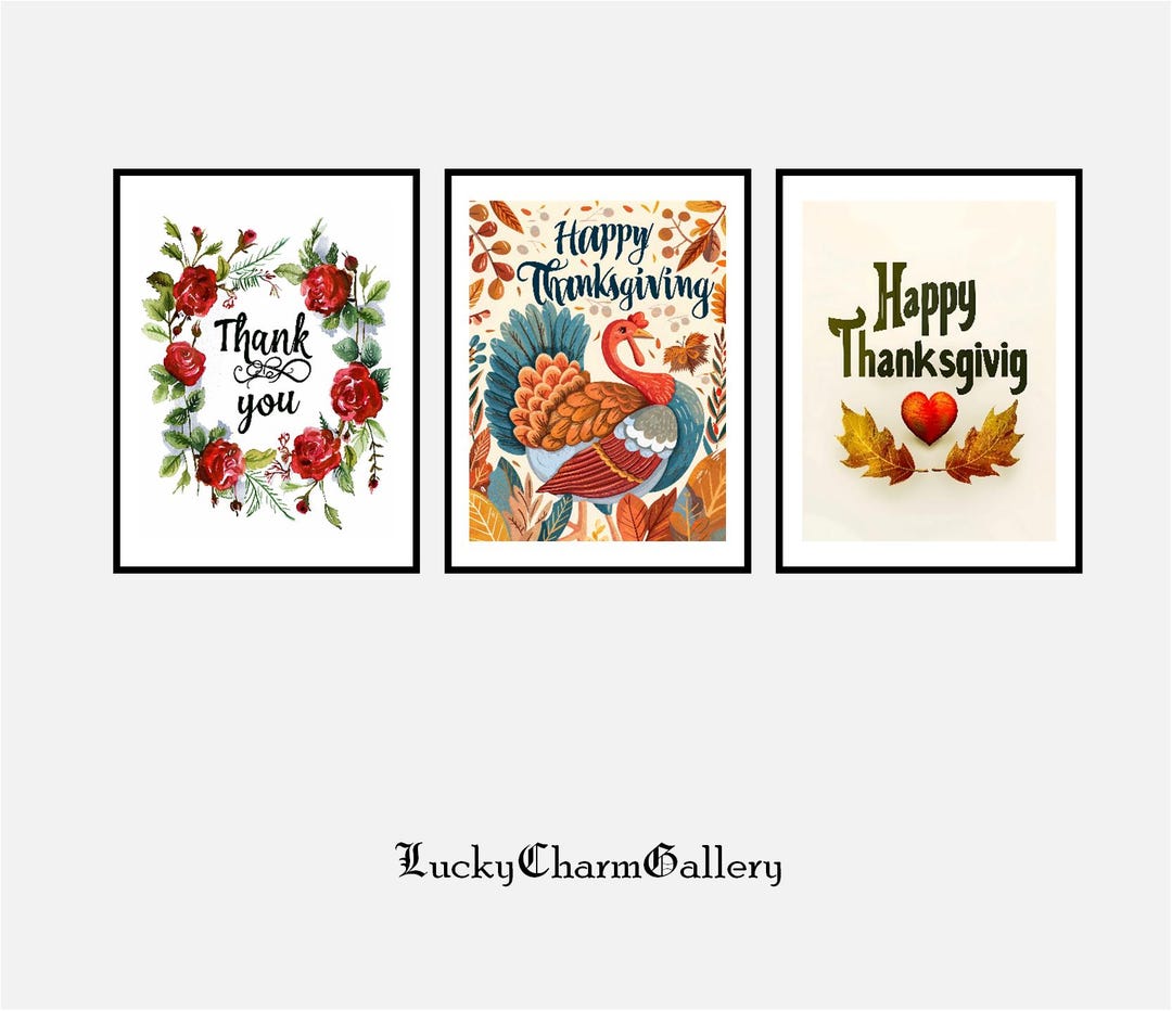 Printable Thanksgiving Decor, Thanksgiving Art Prints, Digital Prints ...