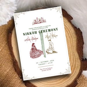 Classic Nikkah Invitation, Shaadi Nikah Invite Custom Template ...