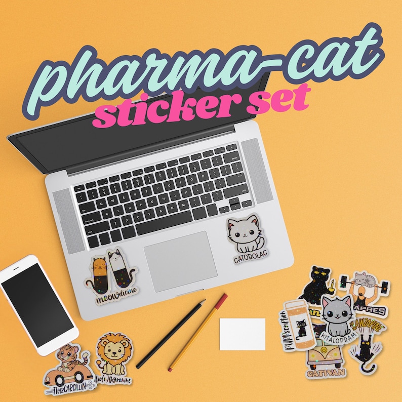 Cute Cat Medication-inspired Stickers - Pharmacy Tech Gift, Nurse ...