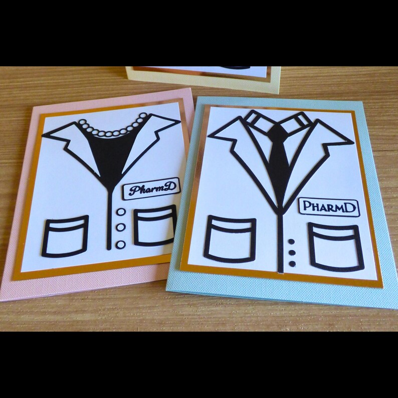 Pharmd Graduation Card - Pharmacy School White Coat, Personalization ...