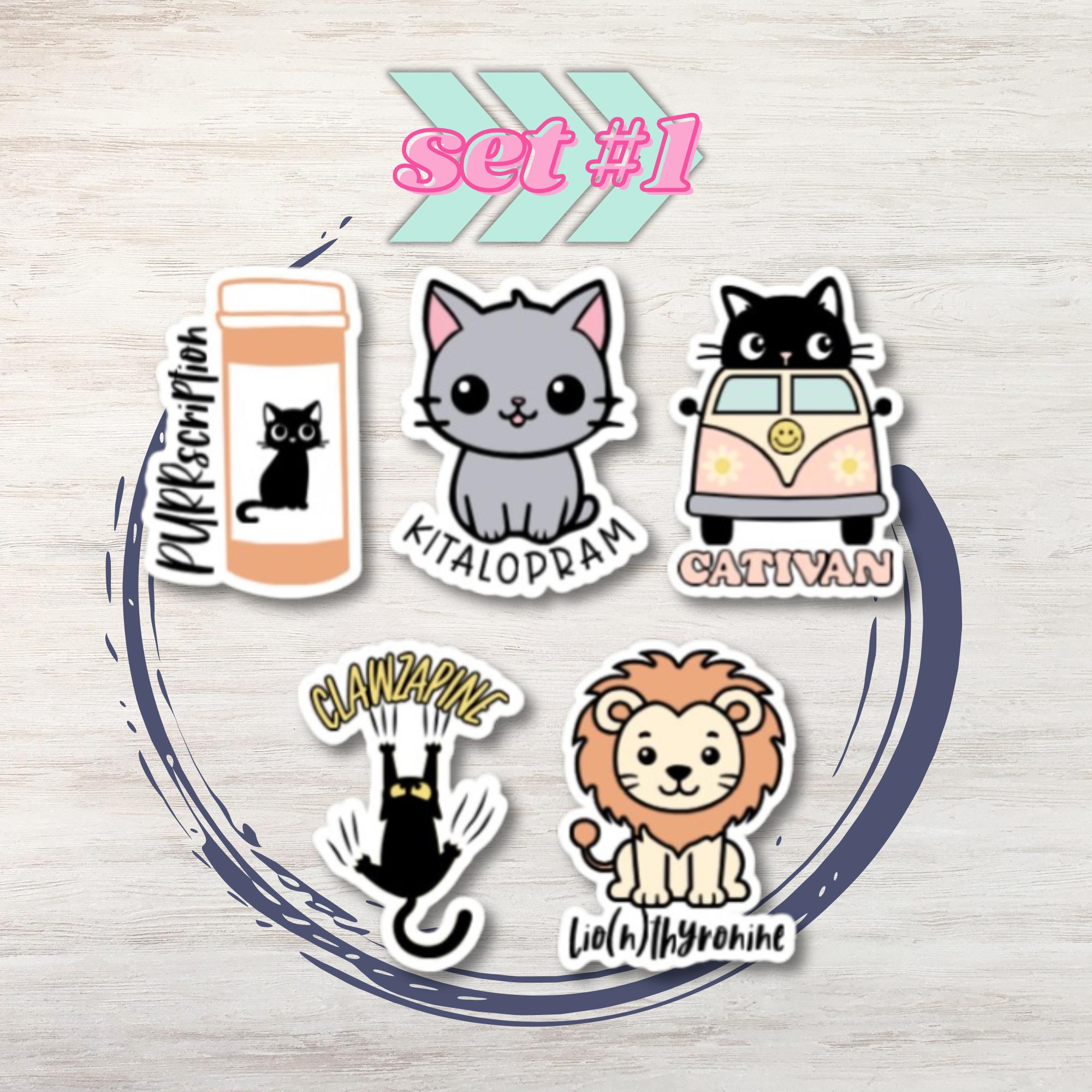Cute Cat Medication-inspired Stickers - Pharmacy Tech Gift, Nurse ...