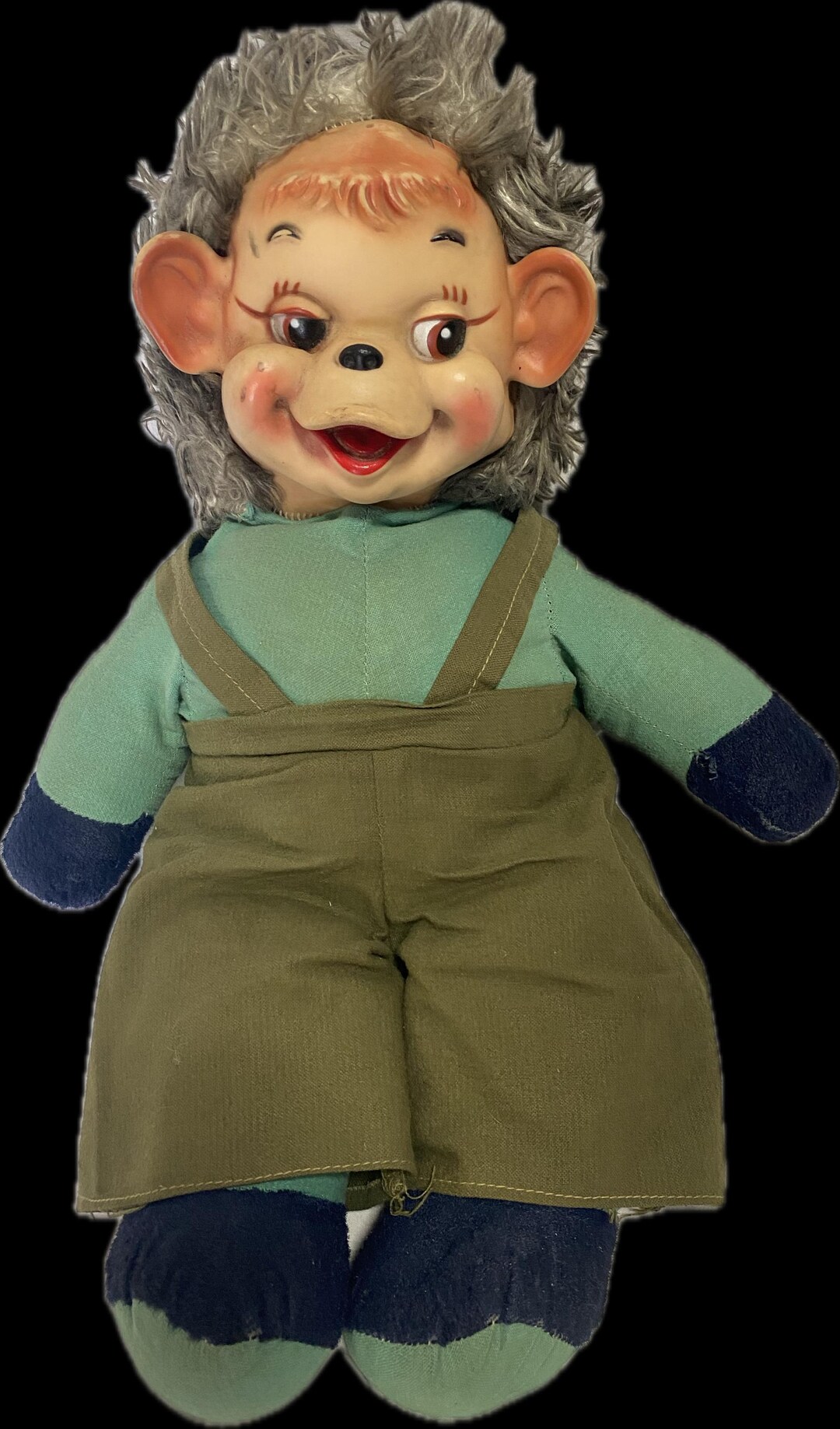 Vintage RUSHTON STYLE Plush Rubber Face Monkey Doll - 1960s - Etsy