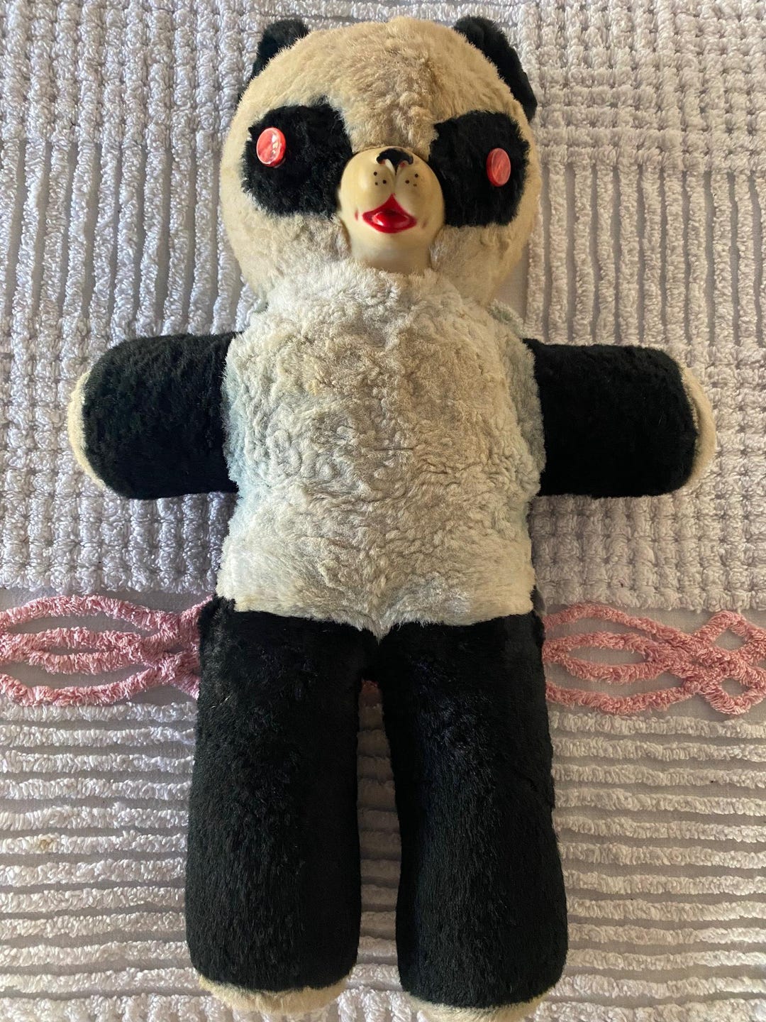 Vintage Panda Bear Soft Plush With Rubber Snout 1960s - Etsy