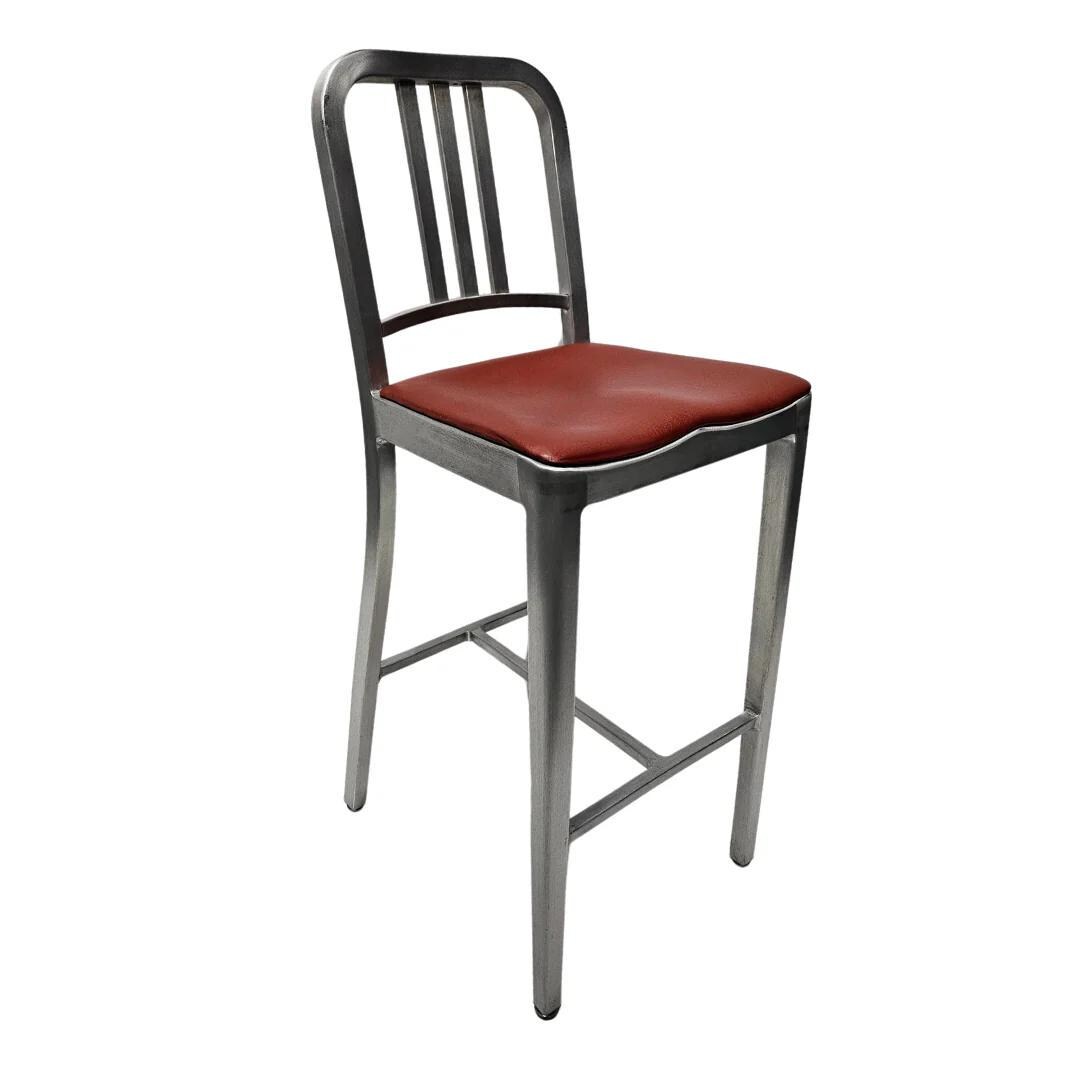 Emeco Navy Bar Height Stool With Red Seat - Etsy