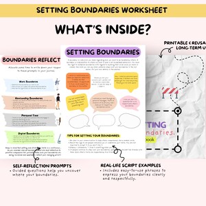 Setting Boundaries Workbook – Printable Self-help Journal for Emotional ...