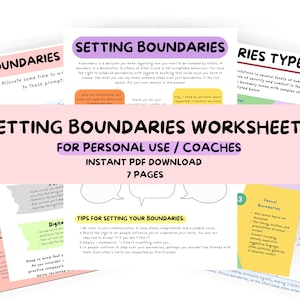 Setting Boundaries Workbook – Printable Self-help Journal for Emotional ...
