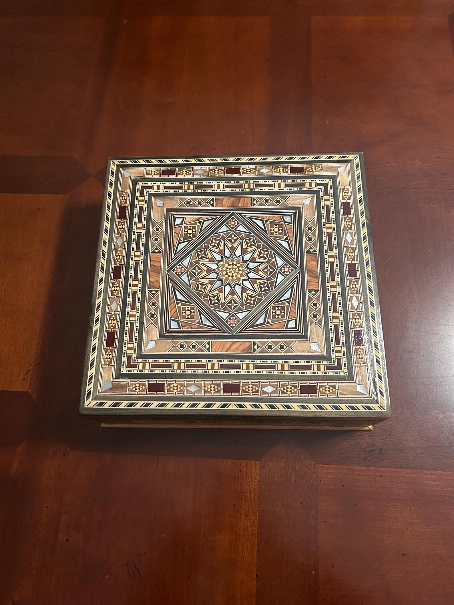 High Quality Mosaic Wooden Square Box for Jewellery, Storage and ...