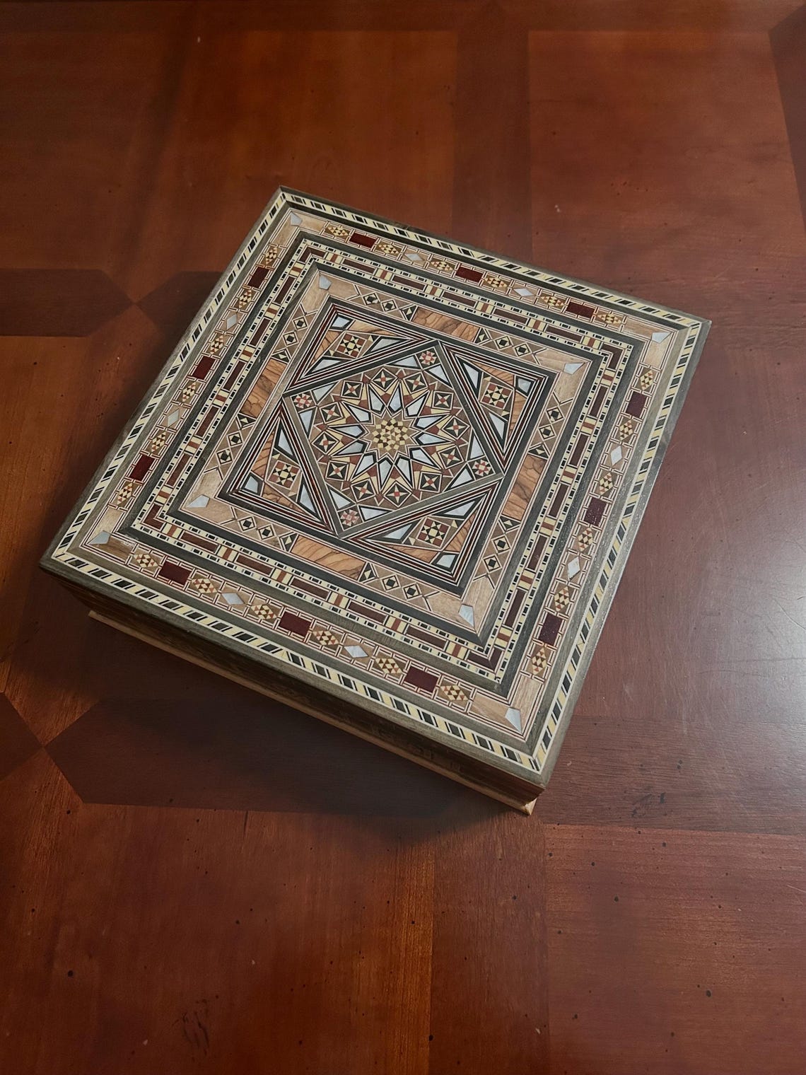 High Quality Mosaic Wooden Square Box for Jewellery, Storage and ...