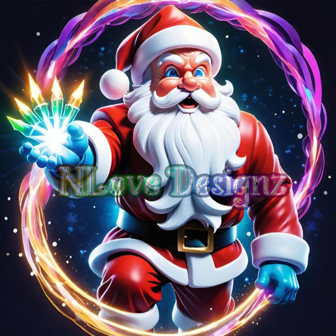 Magical Santa High Quality AI Digital Art Downloadable Images - Etsy